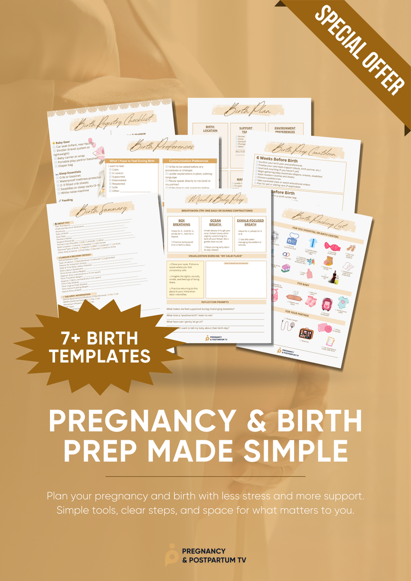 Printable Birth Plan & Birth Preparation Workbook (Customizable PDF ...
